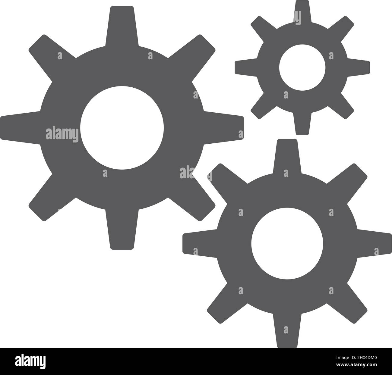 Gear icon. Customization, settings and configuration. Editable vectors ...