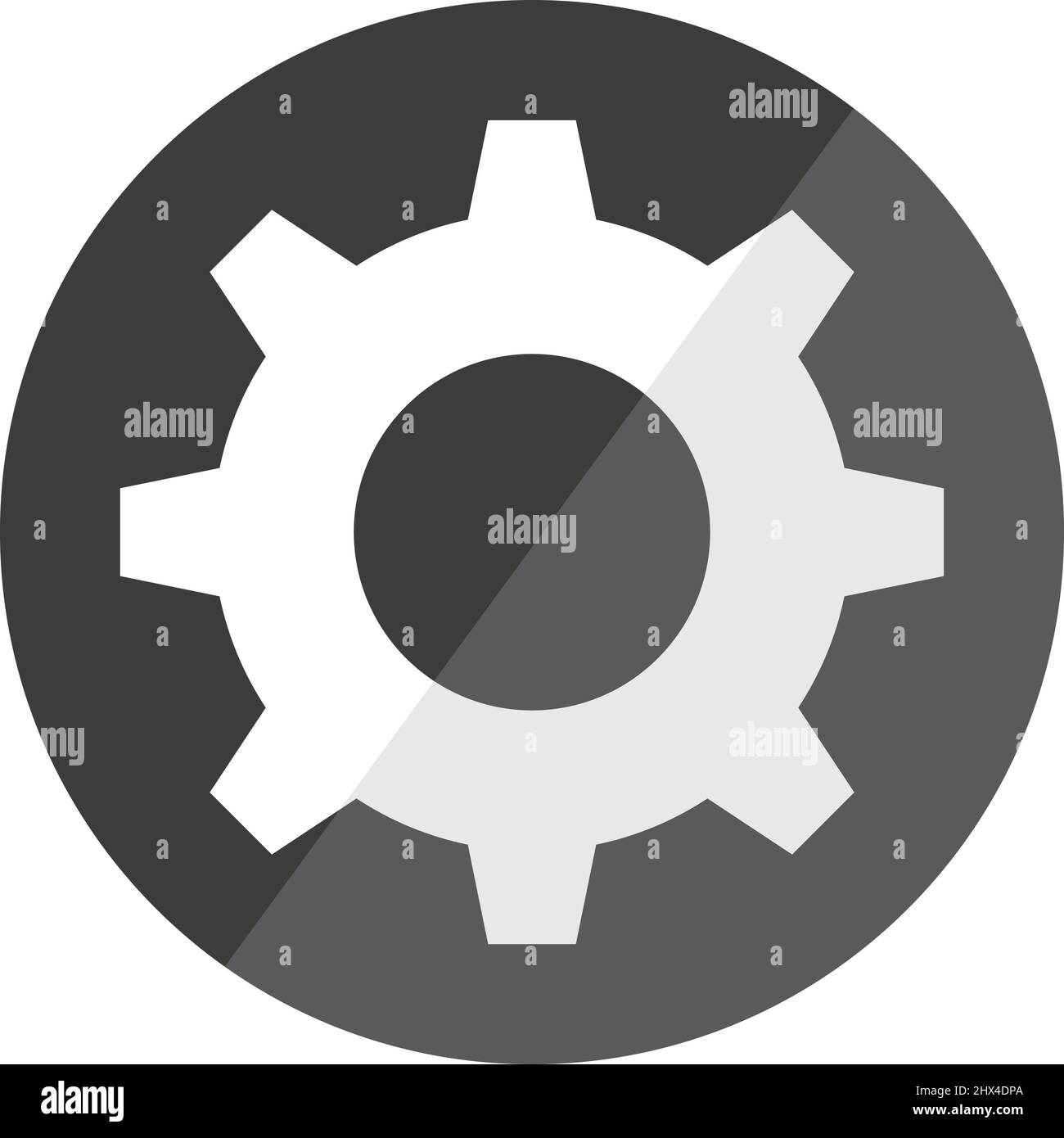 Round Gear Iconsetting Adjustment Customization And Factories Editable Vectors Stock Vector