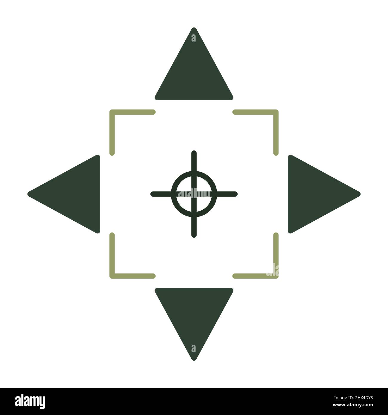 Vector illustration of cartoon gunpoint icon on white background Stock ...