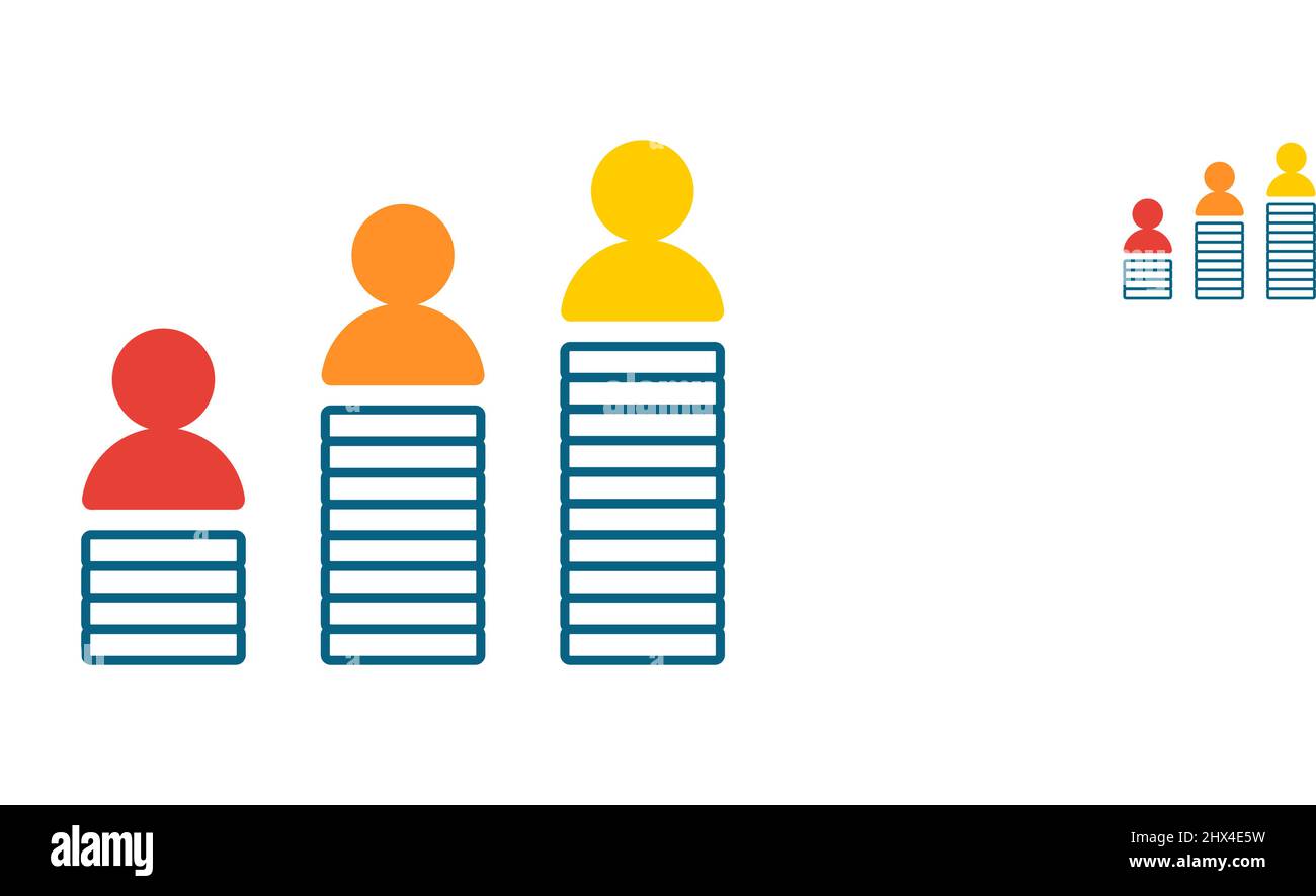 Vector illustation of rating icons in flat style on white background ...