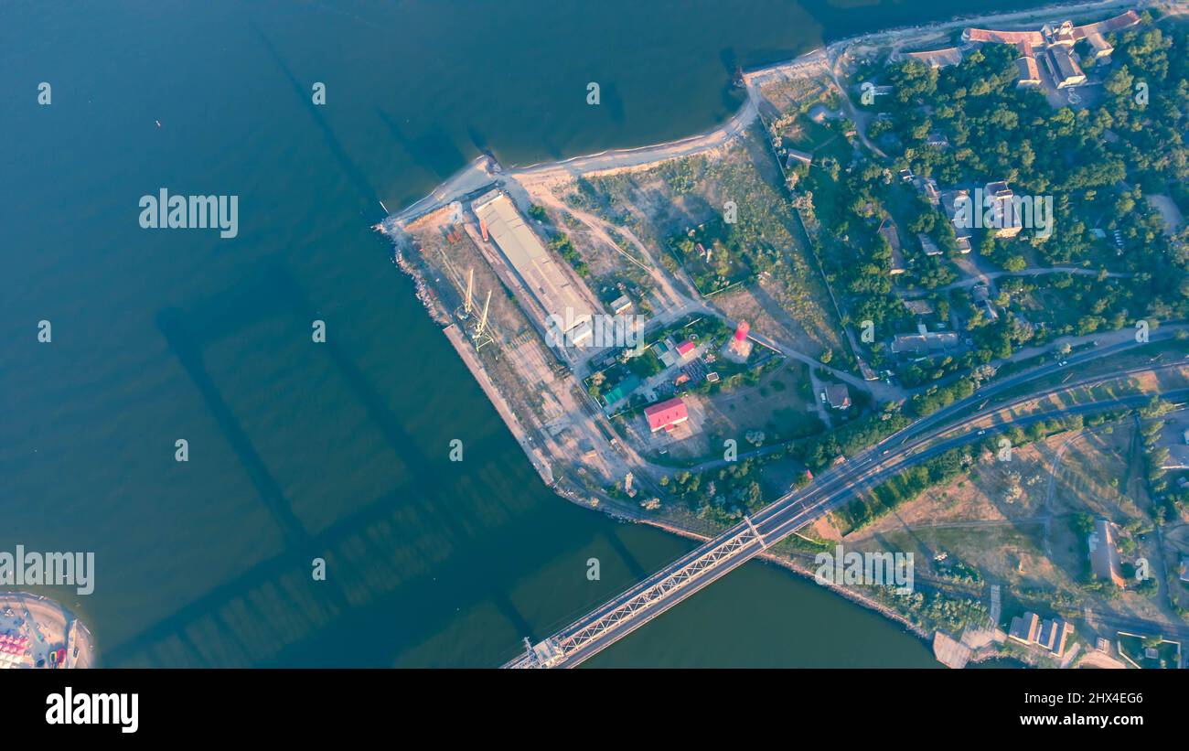 Seashore view from above. Ukraine. Zatoka Stock Photo - Alamy