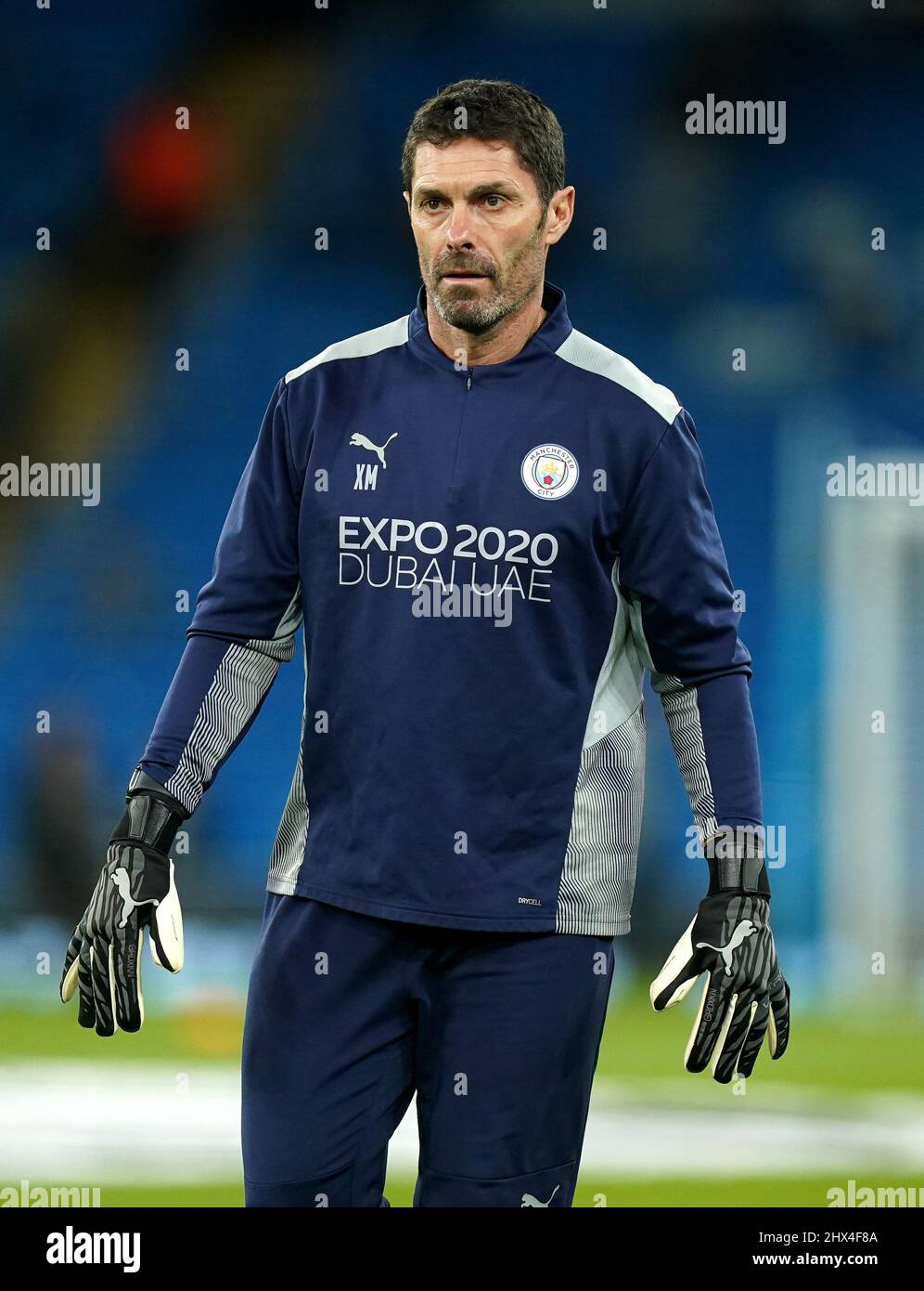 Manchester City goalkeeping coach Xabier Mancisidor during the UEFA ...
