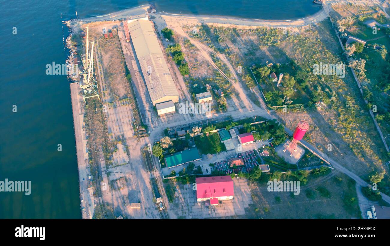Seashore view from above. Ukraine. Zatoka Stock Photo - Alamy