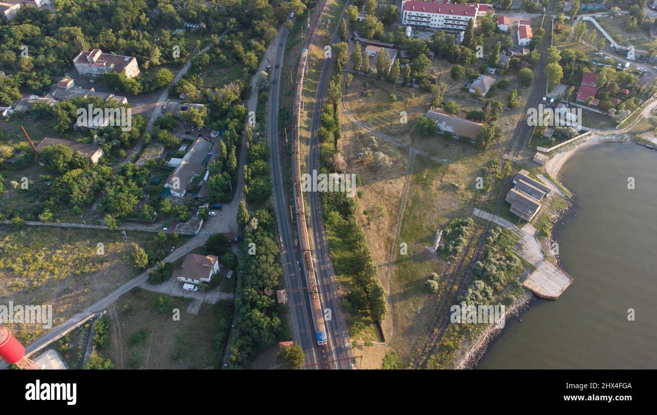 Seashore view from above. Ukraine. Zatoka Stock Photo - Alamy