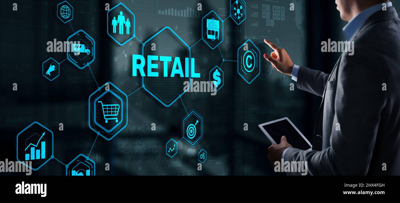 Retail concept marketing channels E-commerce Shopping automation on ...
