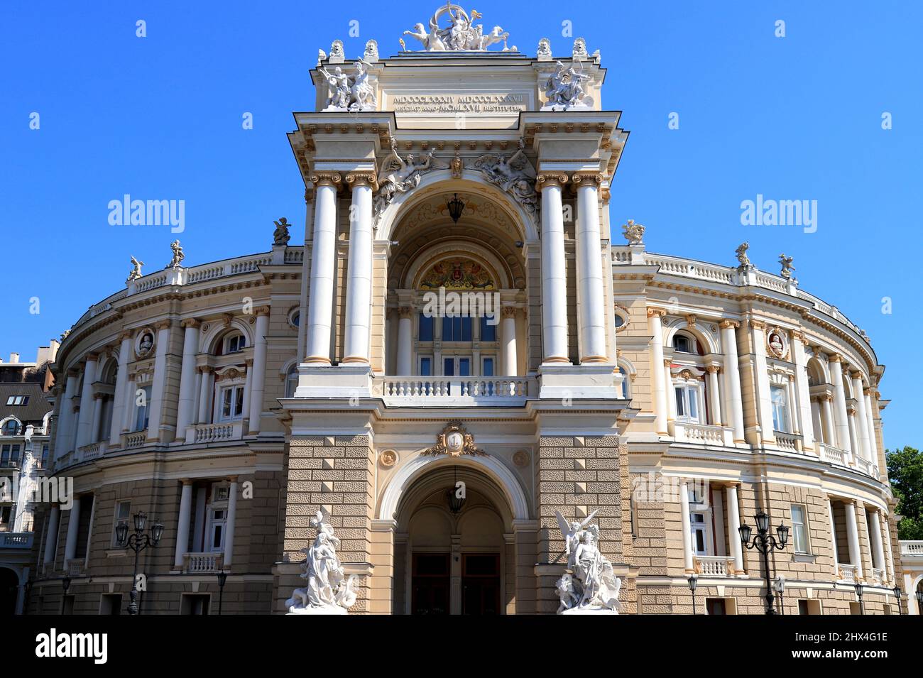 Opera and Ballet Theater Odesa. Beautiful building of opera house in ...