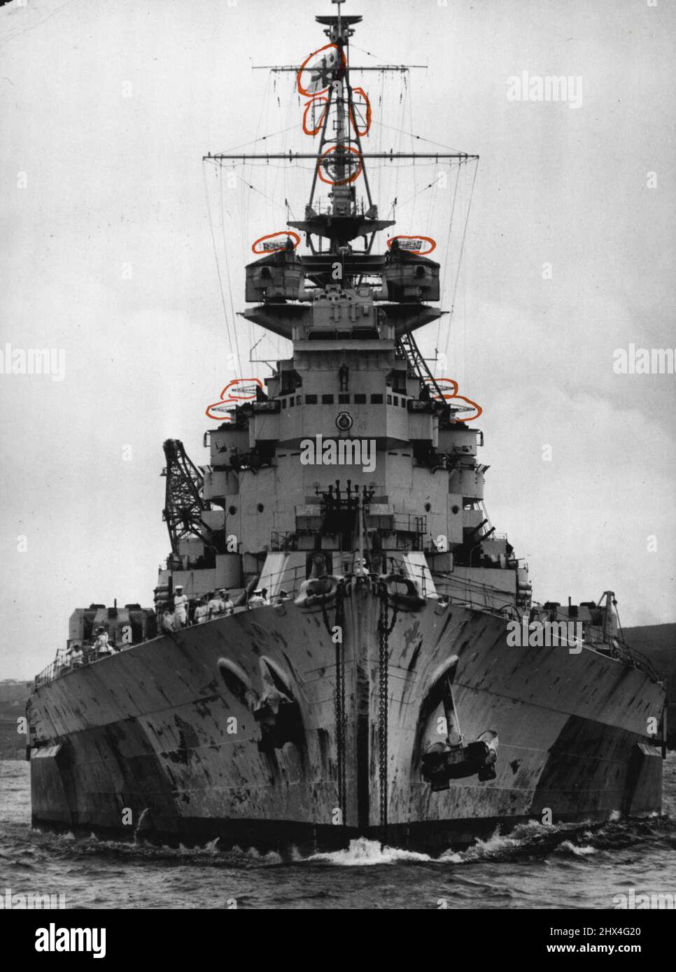 Battleships (See Also: Ships Names) - British Navy. April 2, 1945 Stock ...