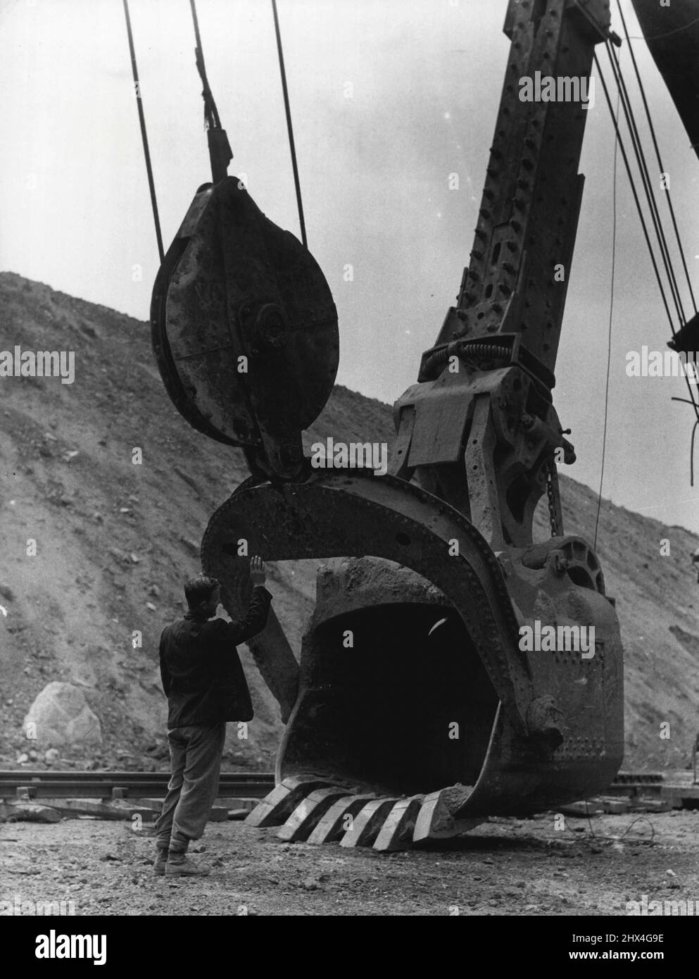 Blasting For Iron Ore: A Mine At Corby, Northants -- The gaping mouth ...
