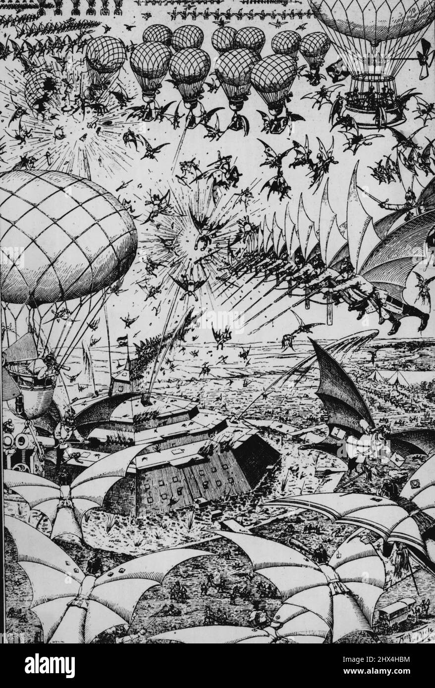 This almost prophetic conception of war in the air, was published by a ...