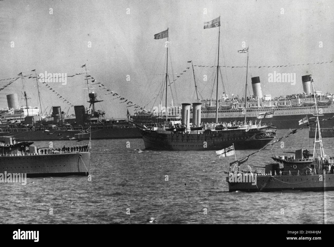 The King's Jubilee Review Of The Fleet At Spithead - The Royal Yacht "Victoria And Albert" with ...