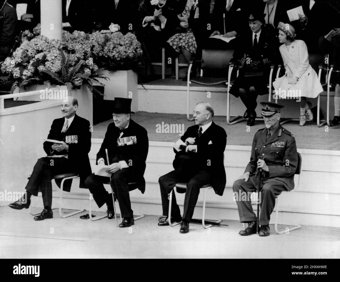 The Saluting base in Mall. watching the March Past, left to right, Mr ...
