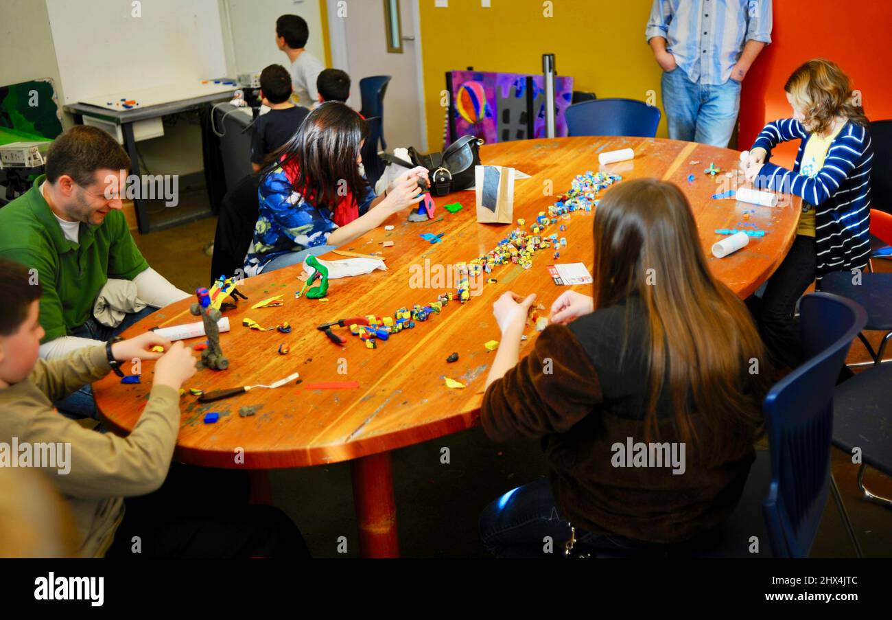 Creating clay figurines for the development of a stop-motion animation ...