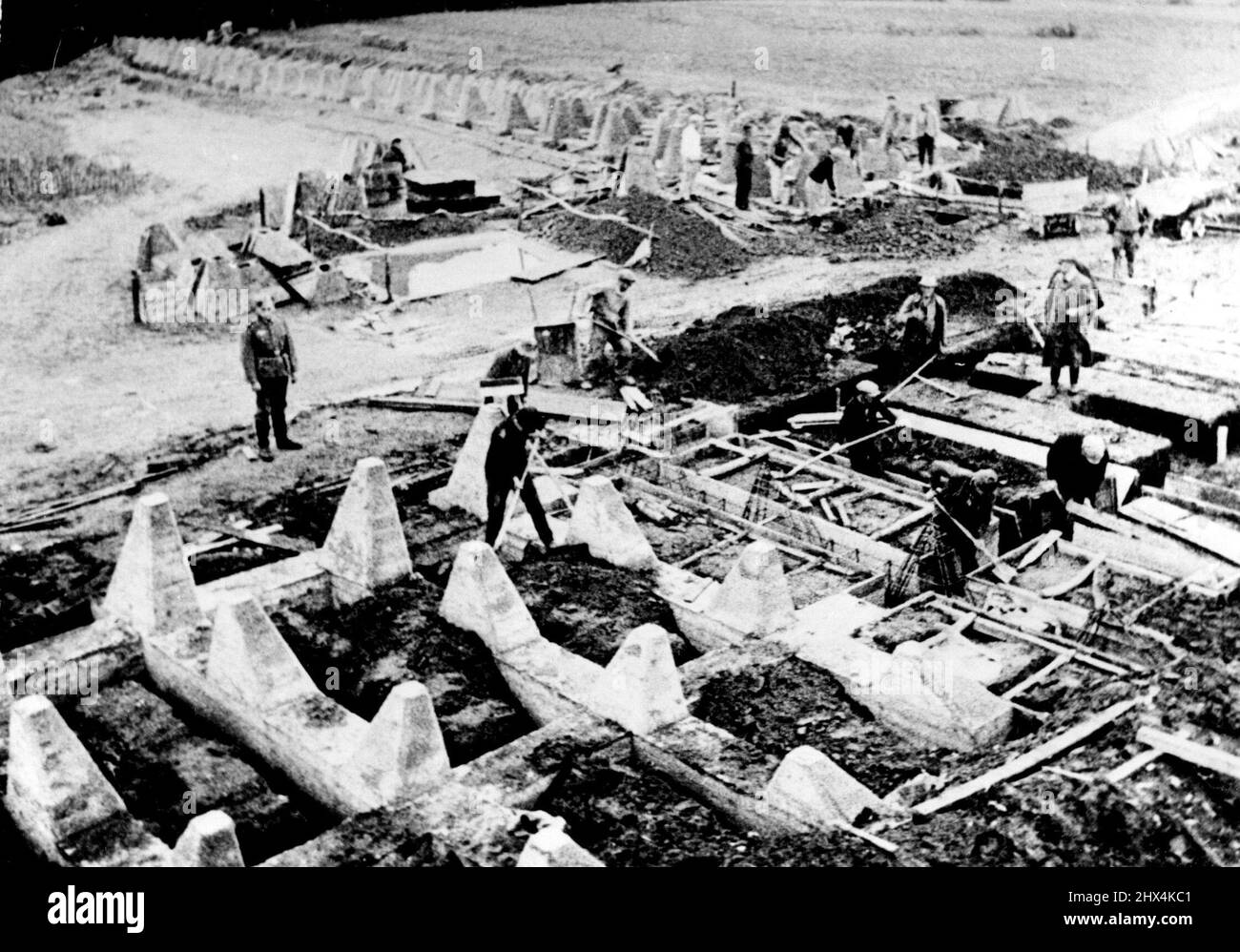 First Pictures Of Germany's Siegfried Line -- "The Gravestones Of Tanks ...