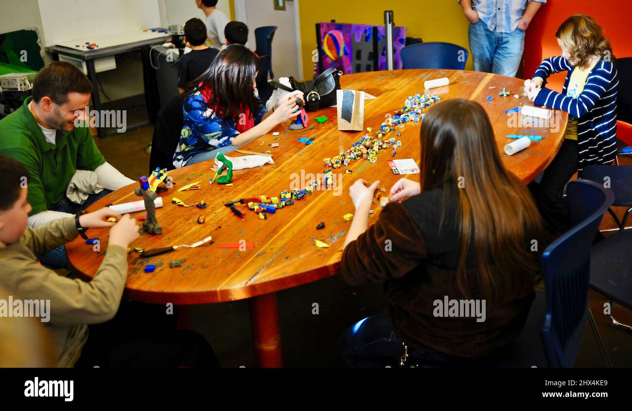 Creating clay figurines for the development of a stop-motion animation ...