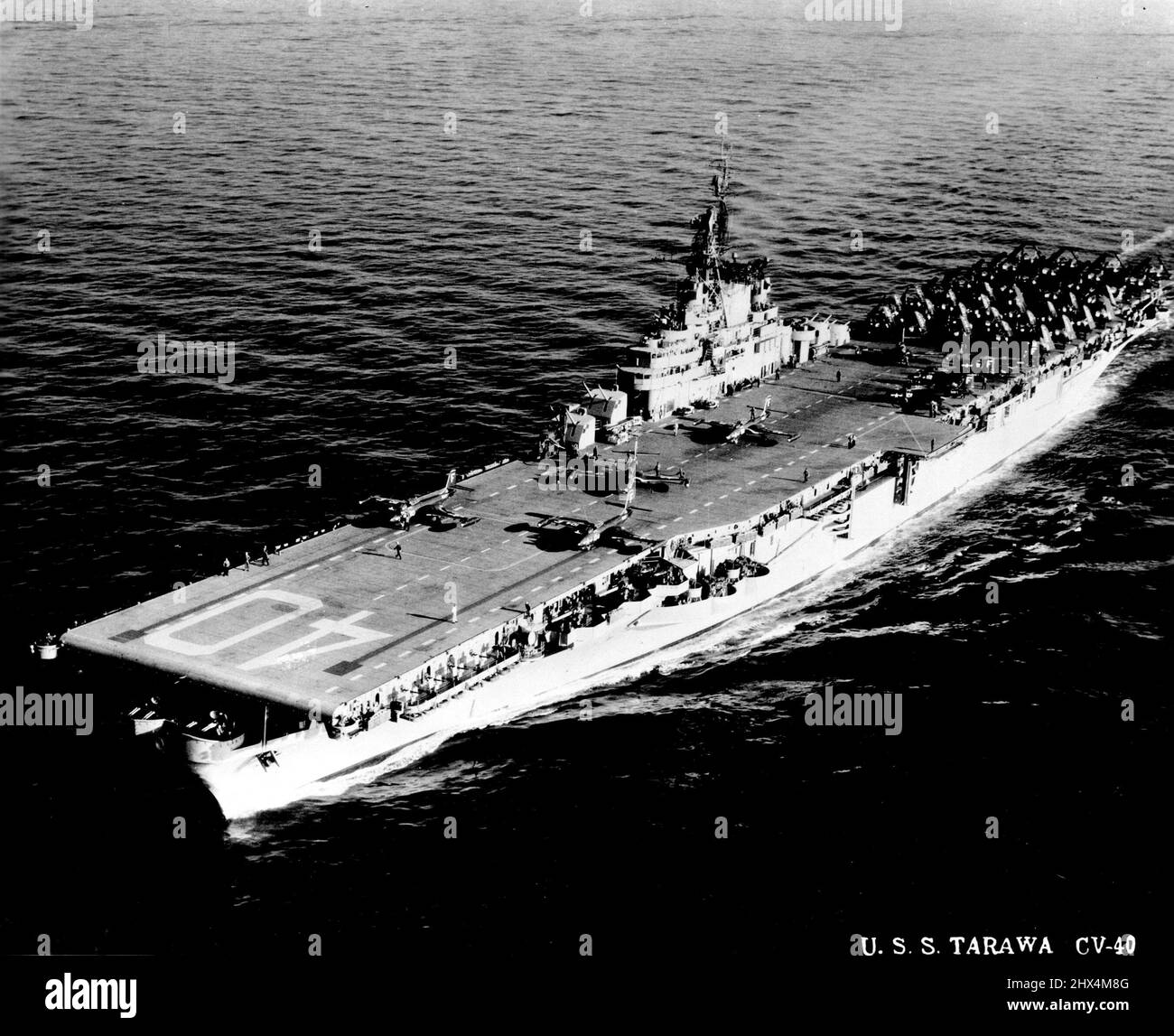 U.S.S. Tarawa. January 01, 1954 Stock Photo - Alamy