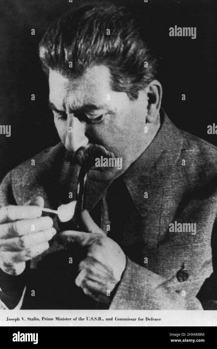 Joseph V. Stalin, Prime Minister of The U.S.S.R., and Commissar for ...