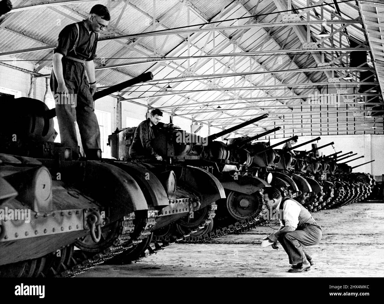 Tank repair workshop Black and White Stock Photos & Images - Alamy