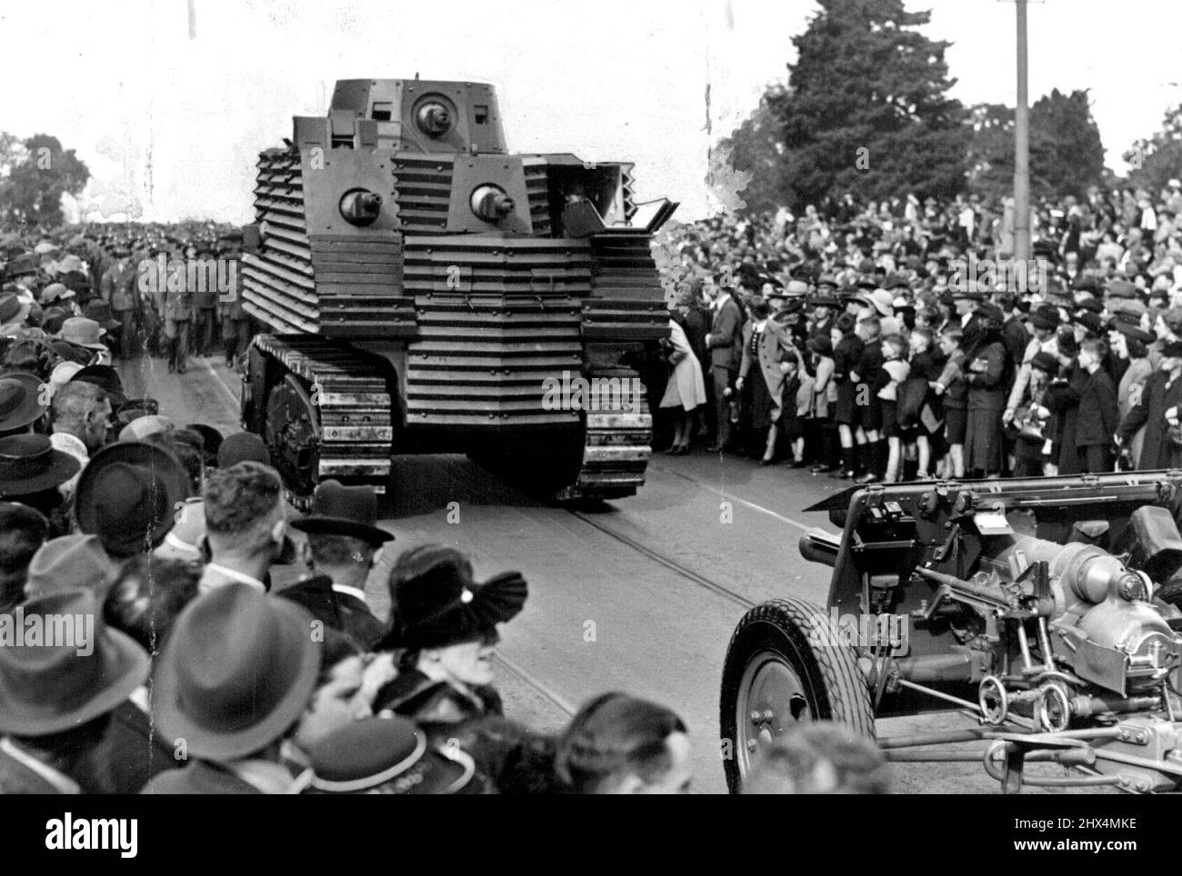 NZ Made Tank. May 12, 1941. (Photo by The N.Z. Herald Stock Photo - Alamy