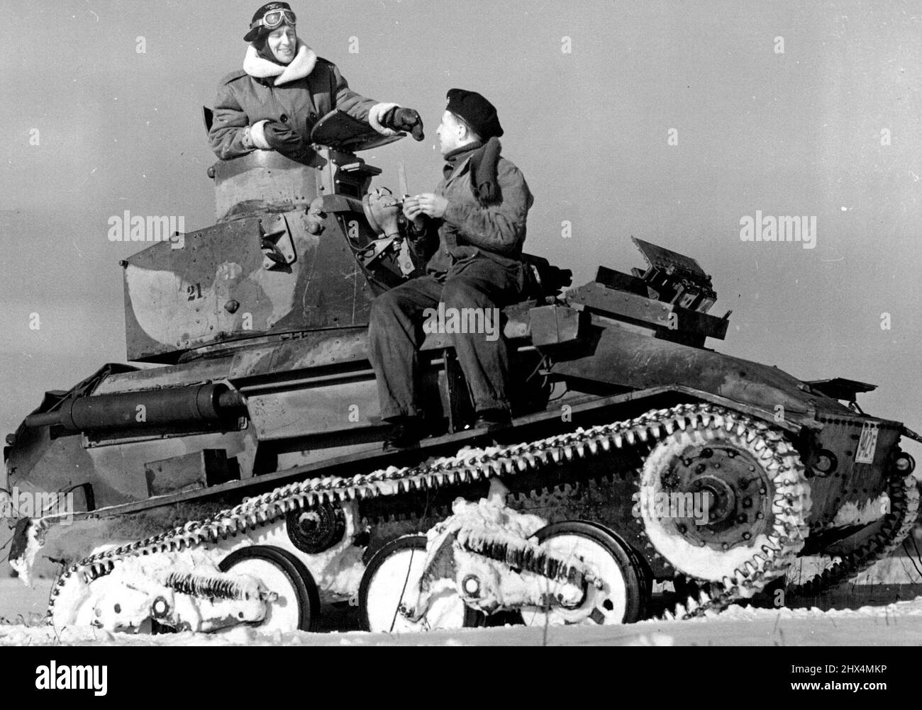 Canada's first tank brigade has recently landed in Britain. Here ...