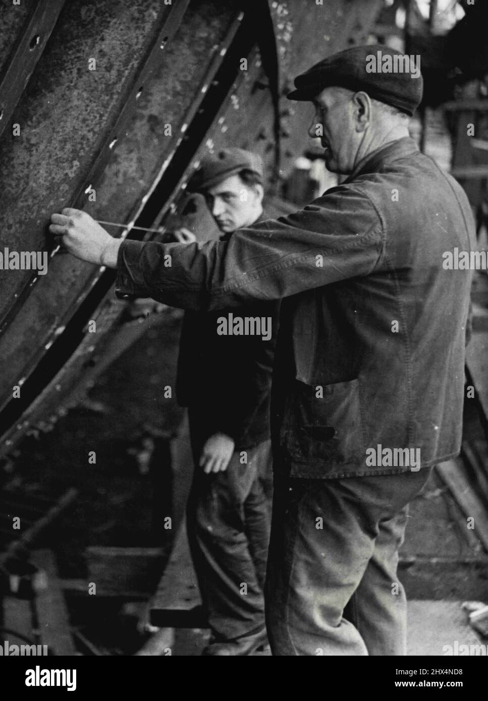 Alongside the Bow Plates of A Merchant Ship Under Construction: Tom ...
