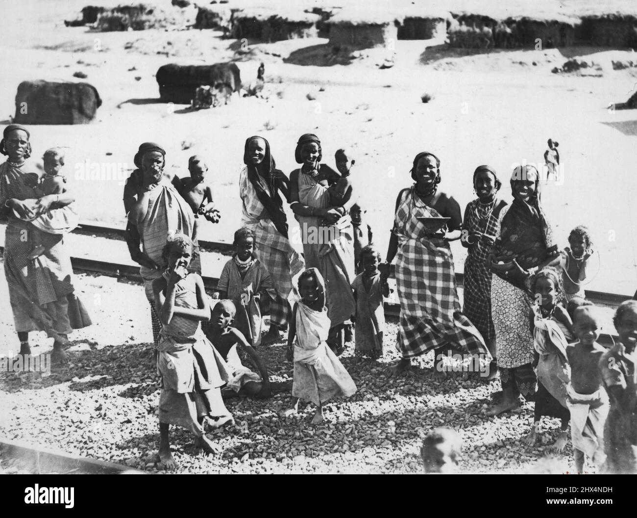 Scenes in Abyssinia - A typical group of Abyssinian women with with ...