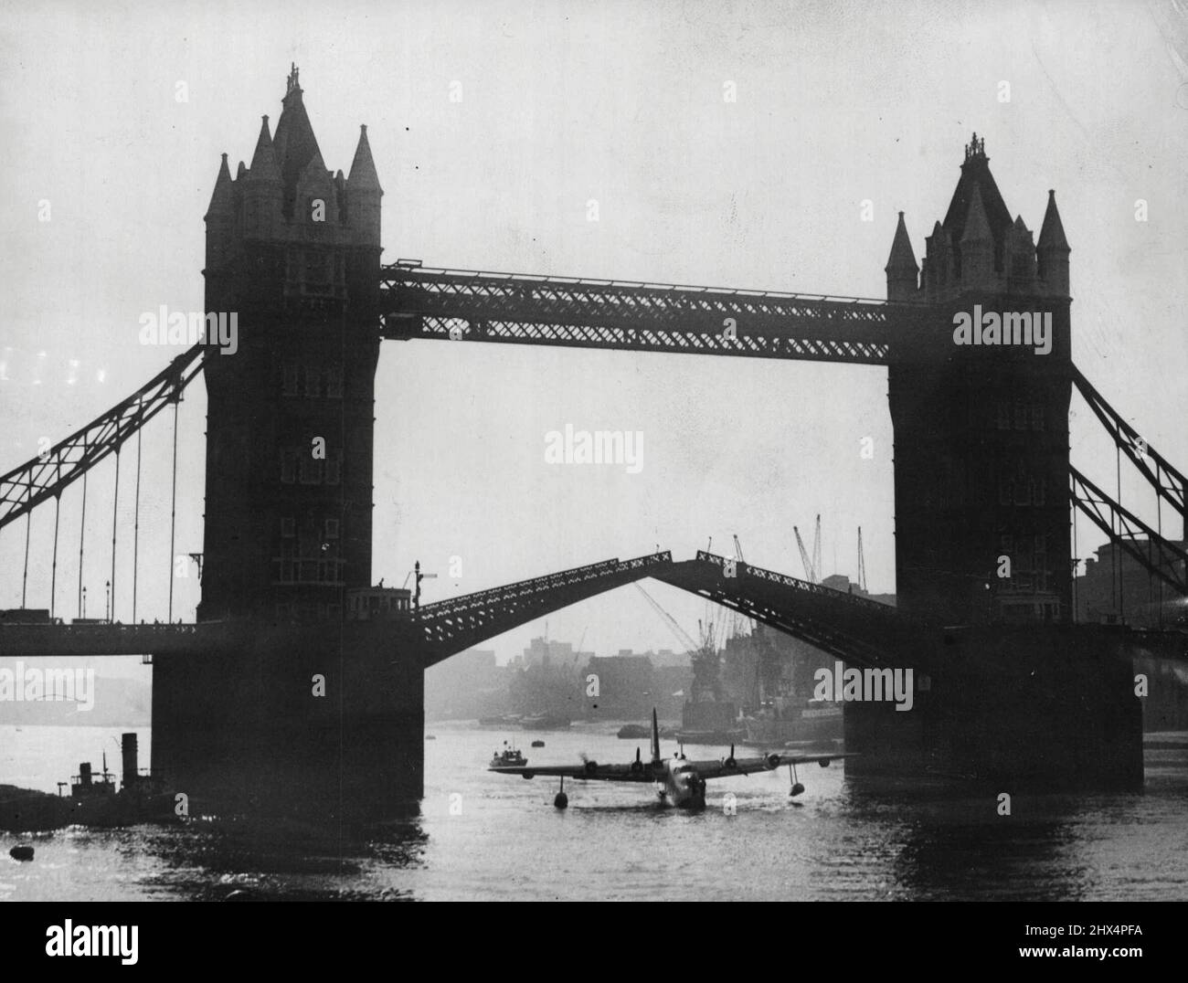 Tower Bridge opens for Unusual Visitor - The Sutherland passing under ...