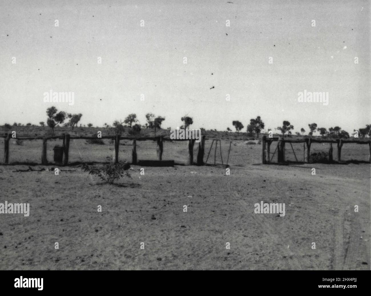 The border fence between N.T. and Queensland near Lake Nash. August 02 ...