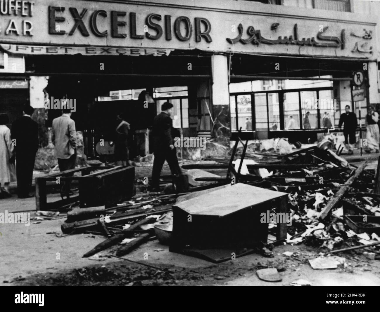 All that the wreckers left of the Excelsior buffet bar, next door to ...