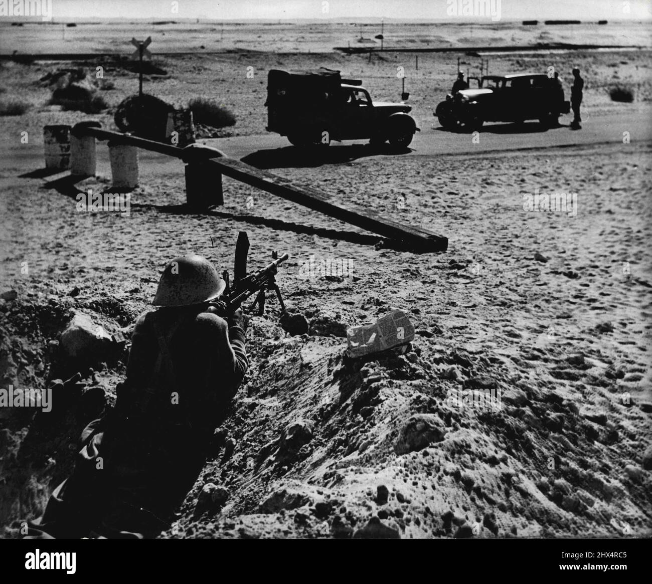 Suez Canal Crisis -- British military authorities have blocked the road ...