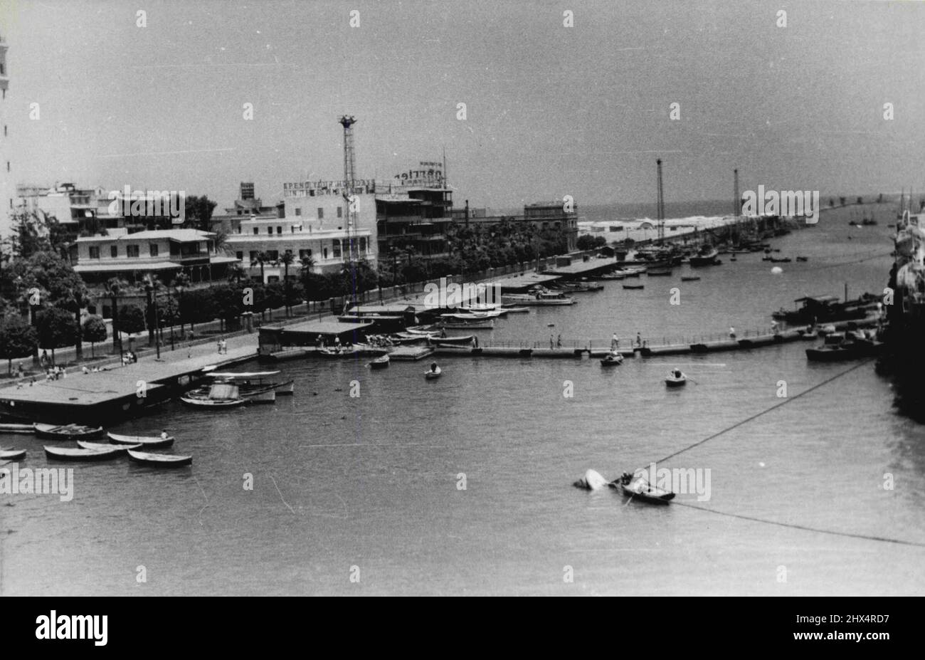 Port Said Harbour (looking out *****) De Lessep's statue. December 4 ...