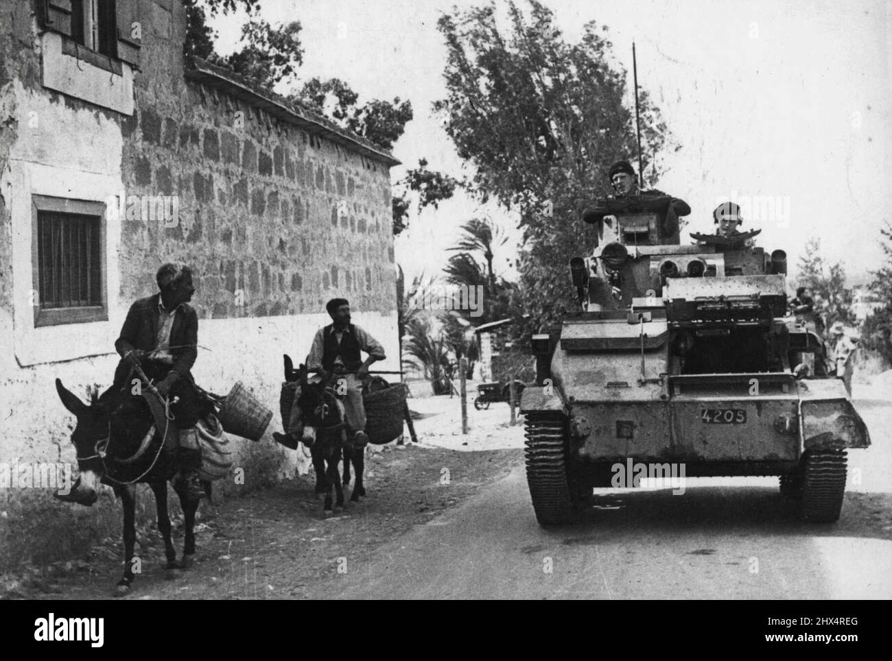 Photographs Taken In Cyprus -- A light tank of an Australian Cavalry ...
