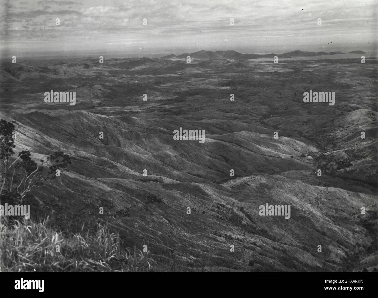 Fiji Gold Mines -- Looking down on Lauva Valley from Nadarivatu various ...