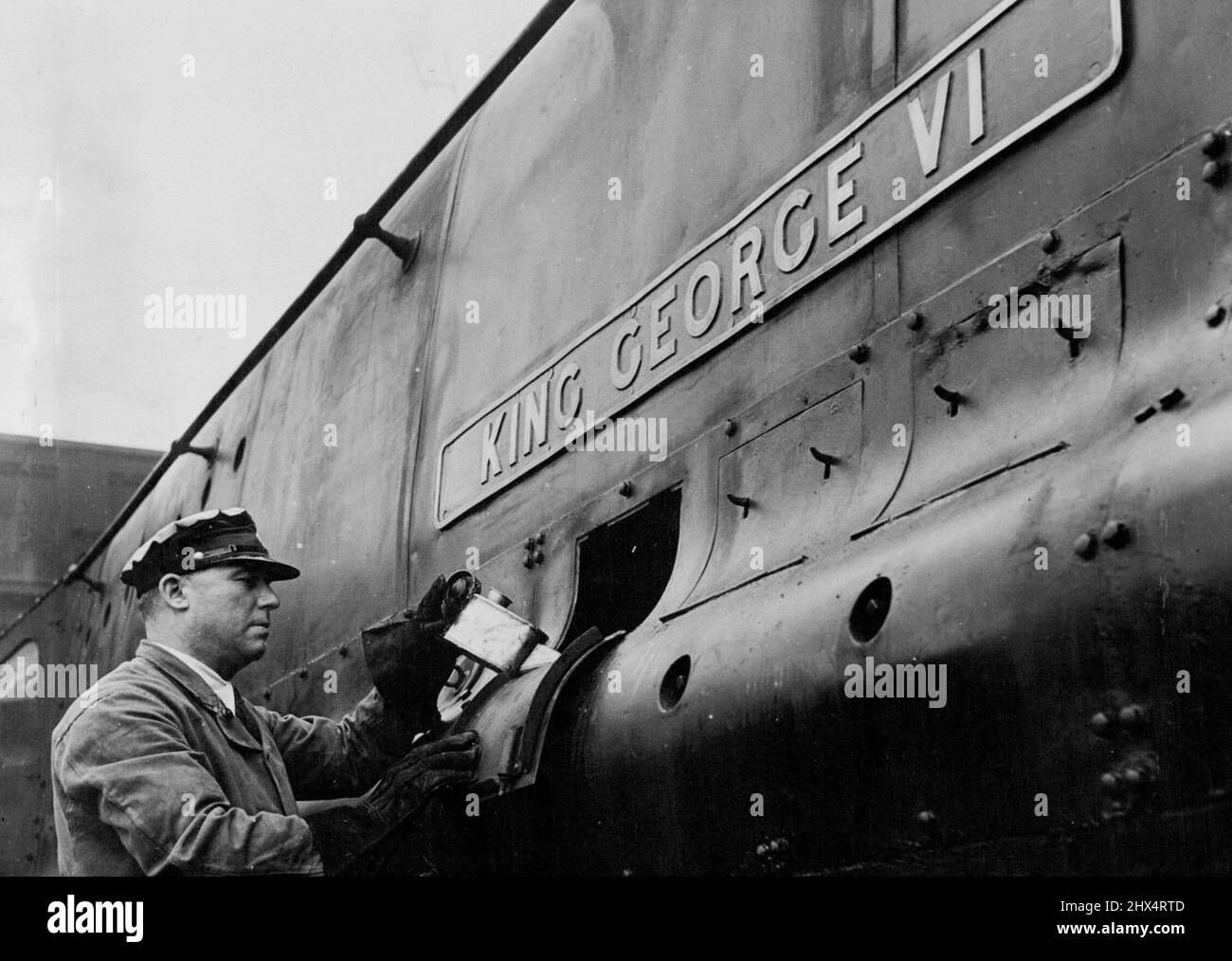 New Vehicles for the Royal Train -- Driver A. Young preparing the Royal ...