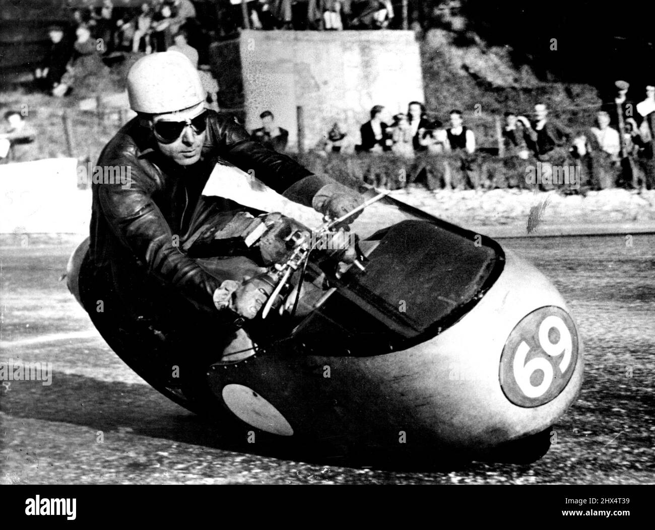 Practice For T.T. Races -- Ken Kavanagh, the Australian ***** the Moto ...