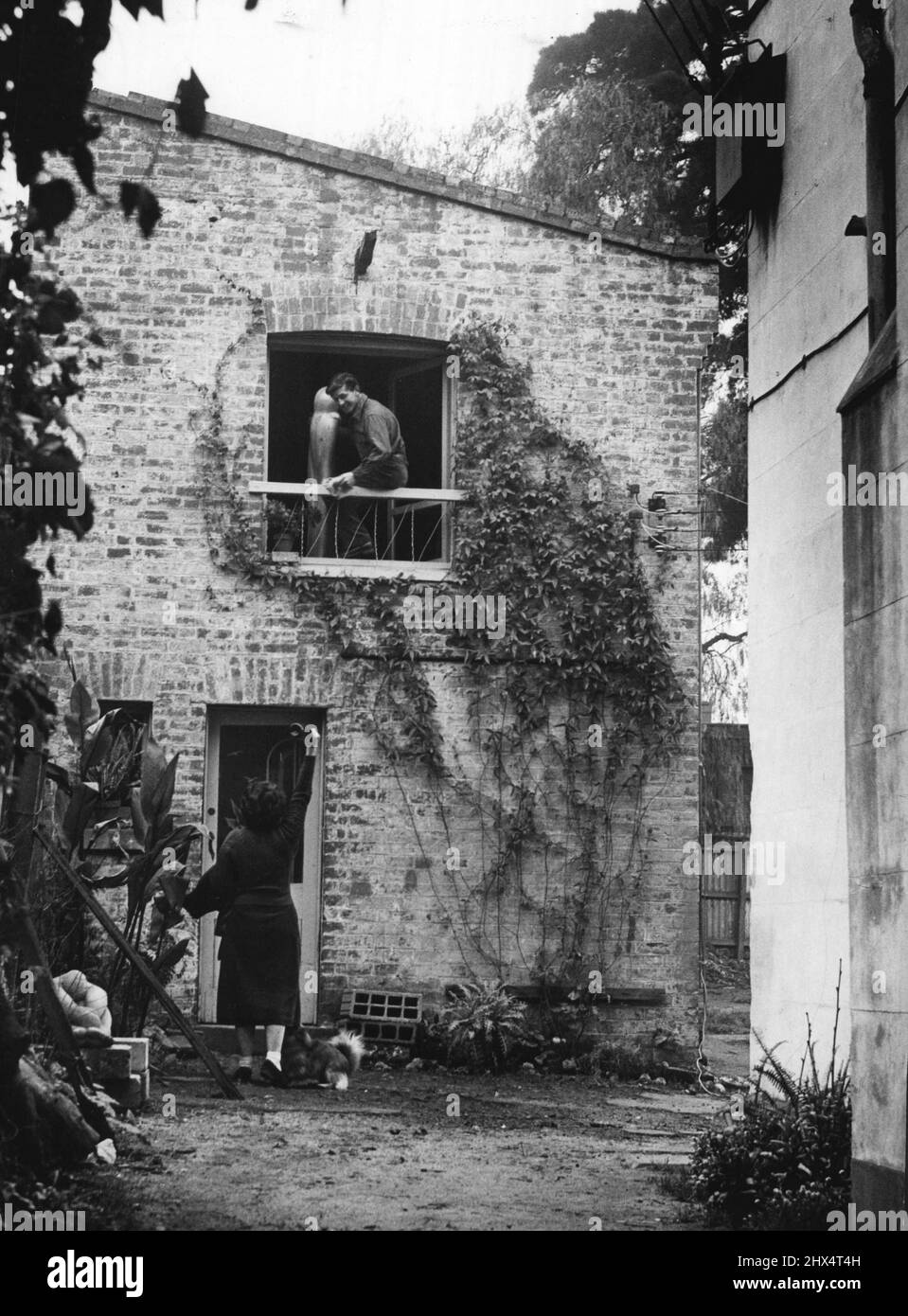 Last, working on a sculpture in wood at his hayloft window, welcomes an ...