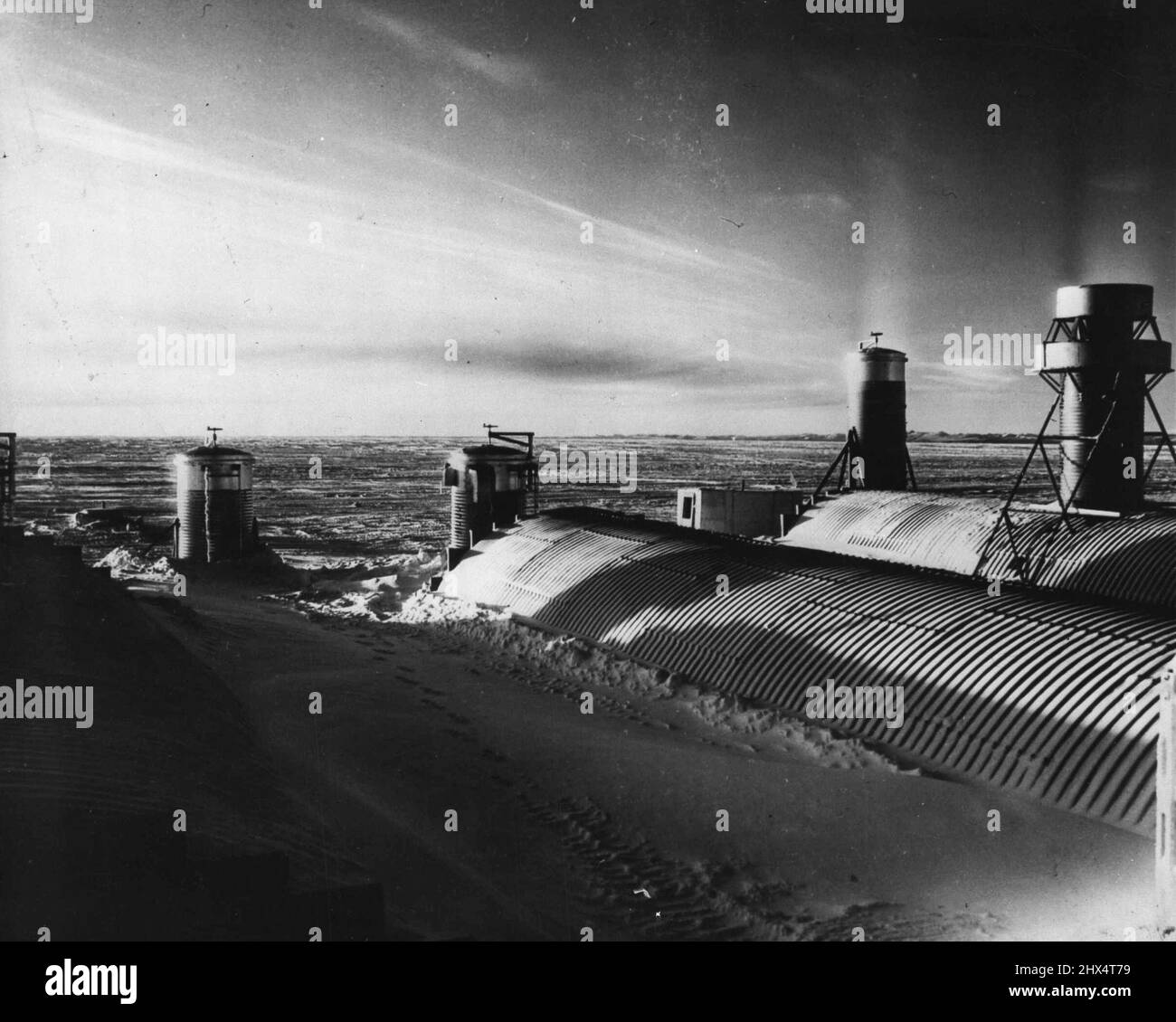 Building designed to sink slowly into the Greenland polar icecap, built ...