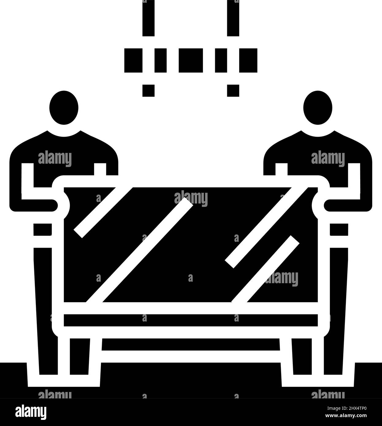 tv wall mounting glyph icon vector illustration Stock Vector Image ...