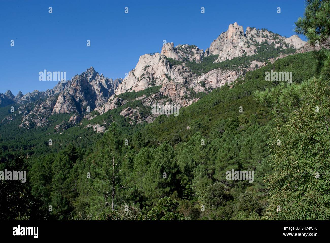 France, Corsica, view of the les Aiguilles de Bavella Stock Photo - Alamy