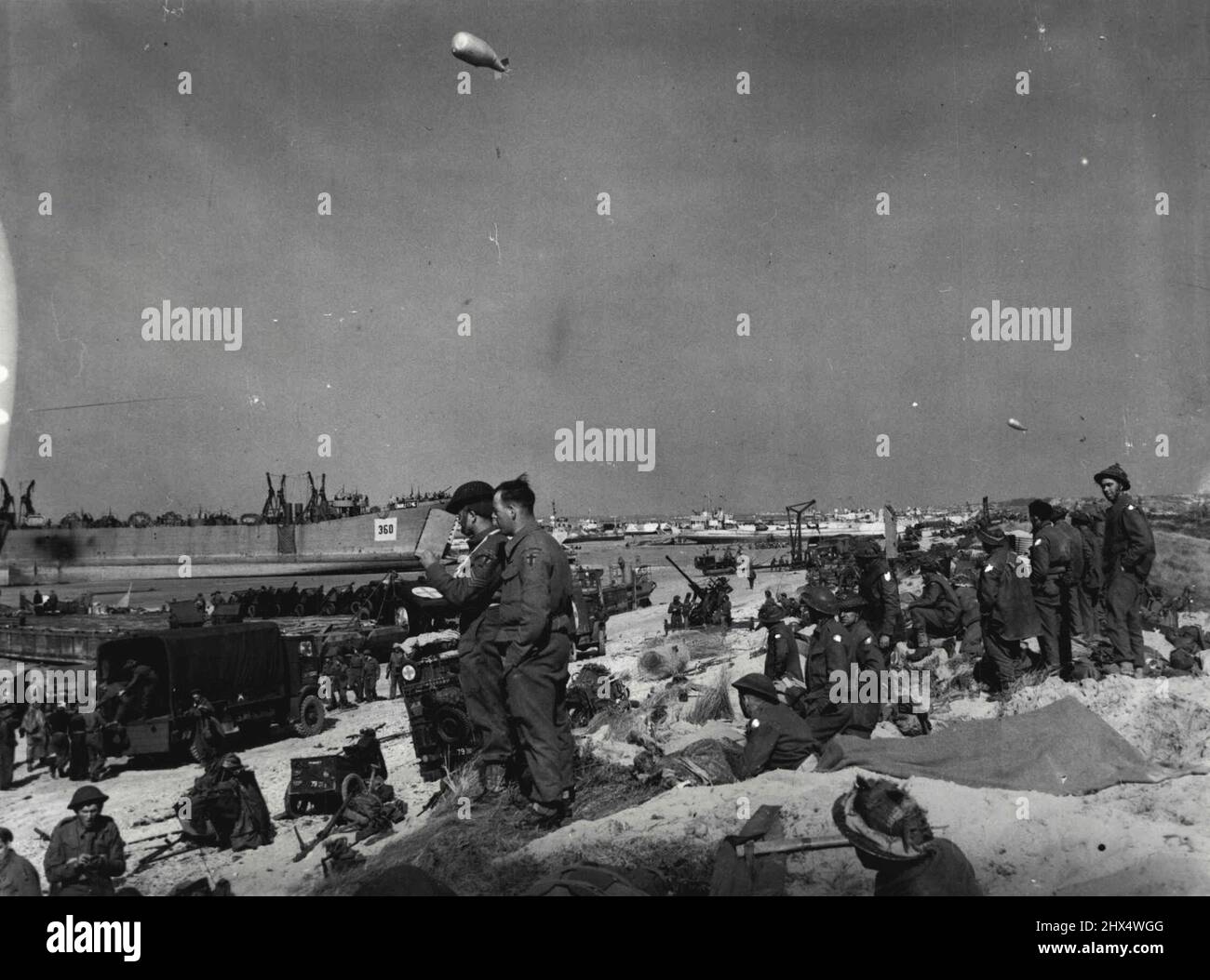 The Invasion -- The animated scene on the center beach is tanks ...