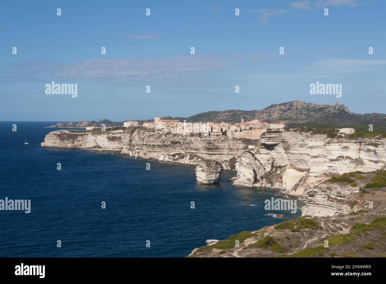 France, Corsica, Bonifacio, view of the citadel Stock Photo - Alamy