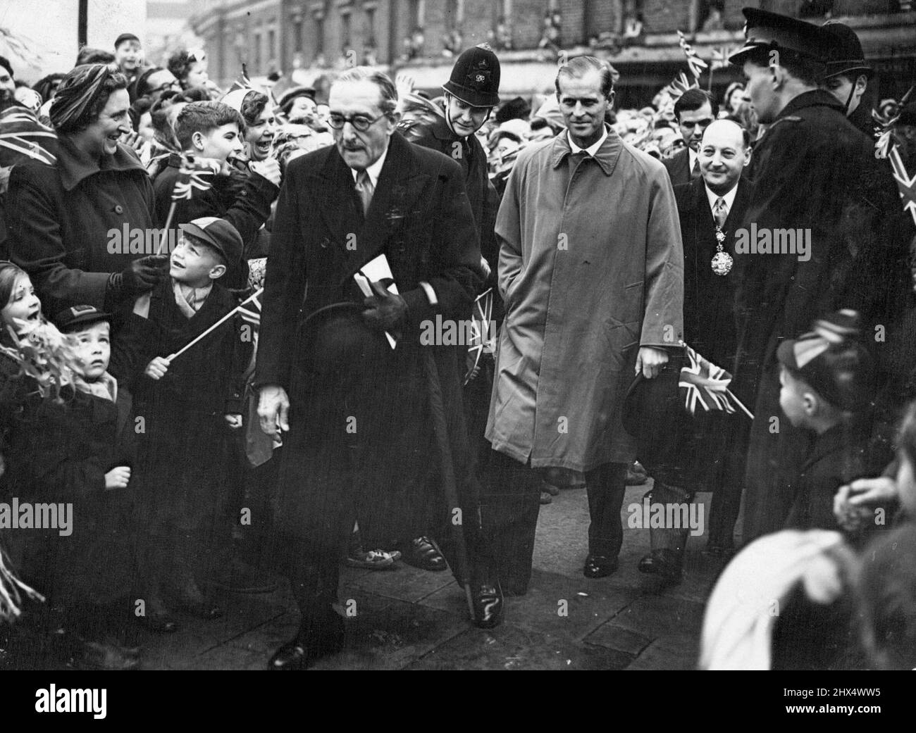 East End Welcome For The Duke H.R.H. The Duke of Edinburgh arriving at ...