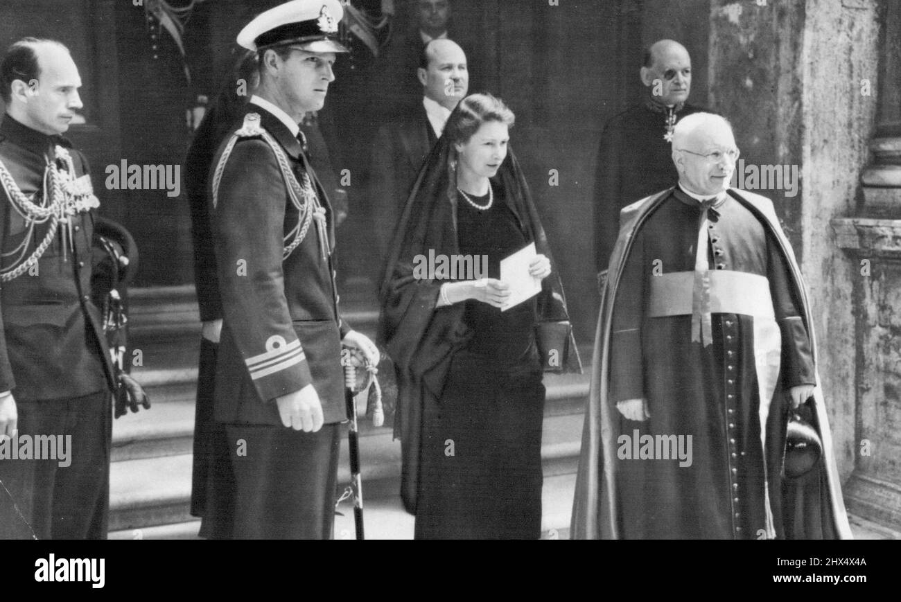 Queen Elizabeth -- Then still Princess, and the Duke of Edinburgh were ...