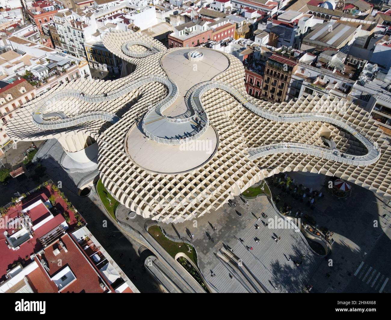 Metropol parasol building at Seville on Andalusia in Spain Stock Photo ...