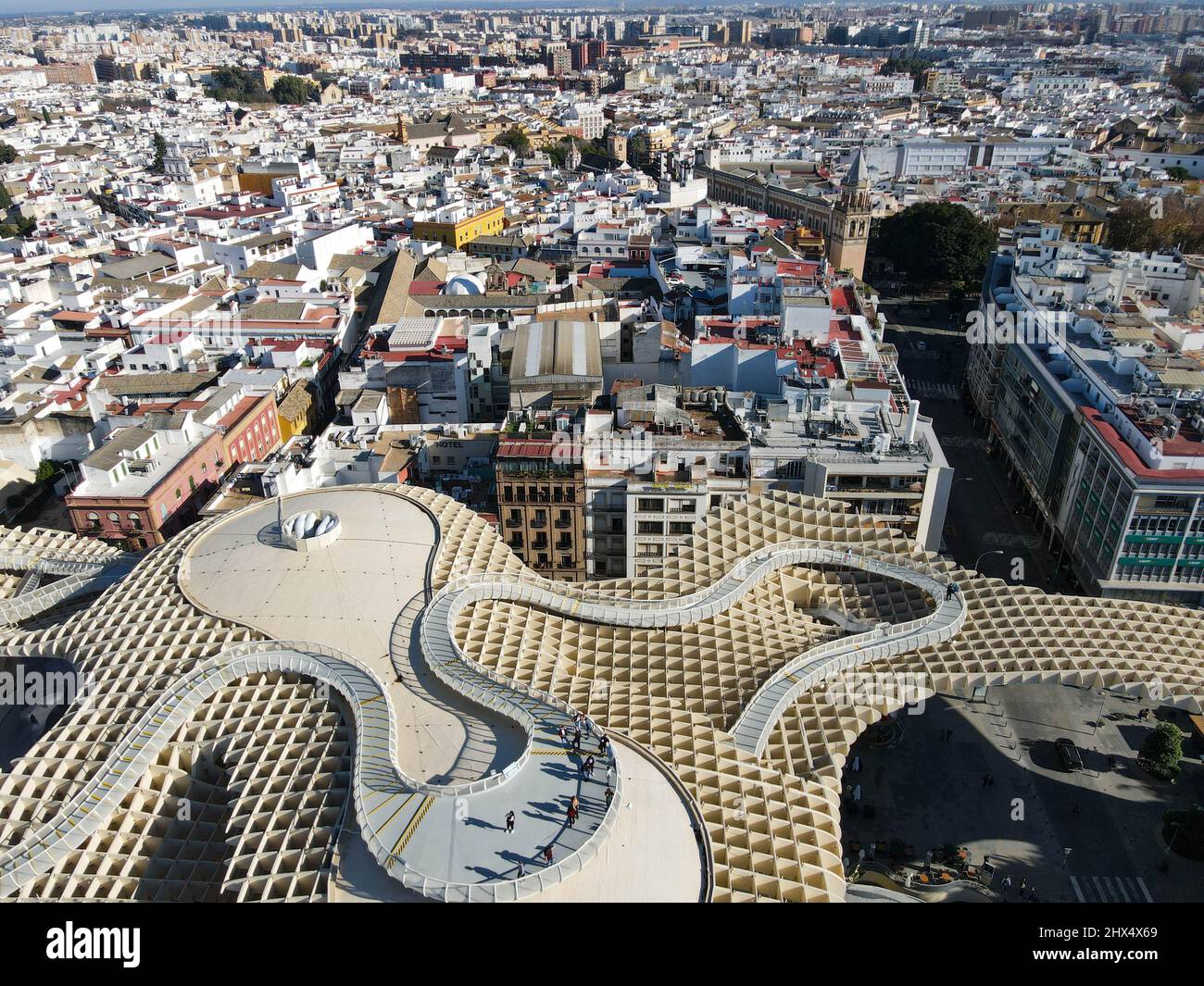 Metropol parasol building at Seville on Andalusia in Spain Stock Photo ...