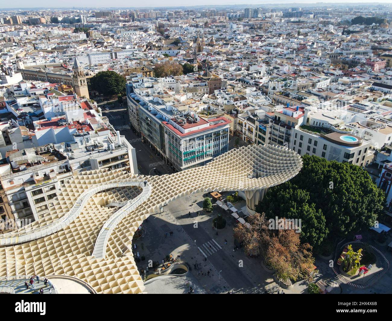 Metropol parasol building at Seville on Andalusia in Spain Stock Photo ...