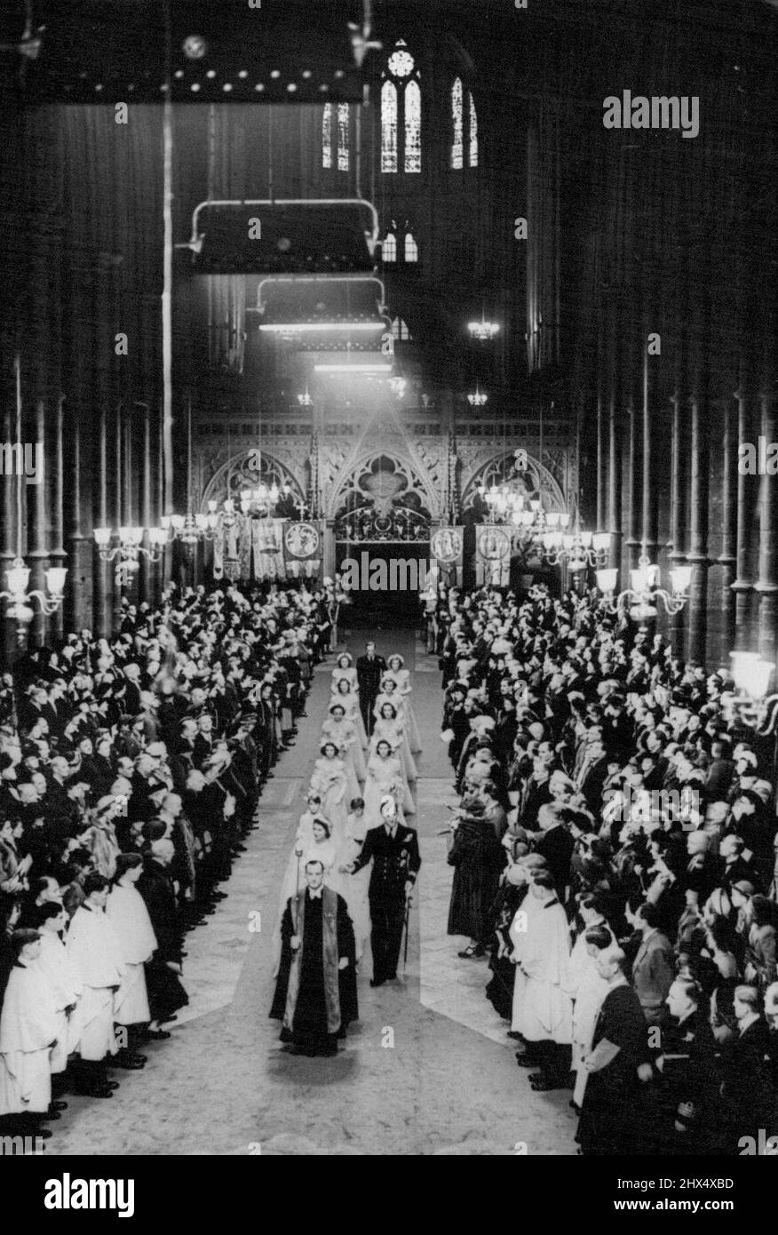 The Royal Wedding -- Bridal procession as it passes through Westminster ...