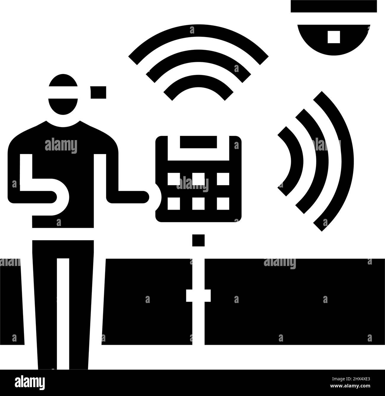 smart home device installation glyph icon vector illustration Stock ...