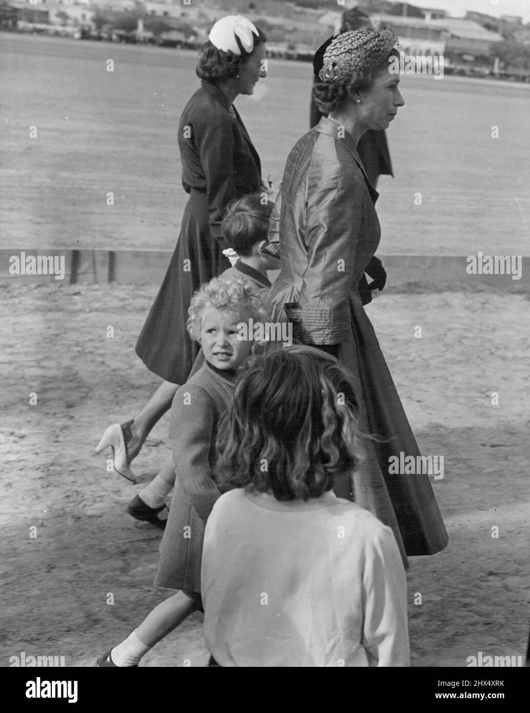 The Queen and Lady Mountbatten with Prince Charles a Princess Anne at ...