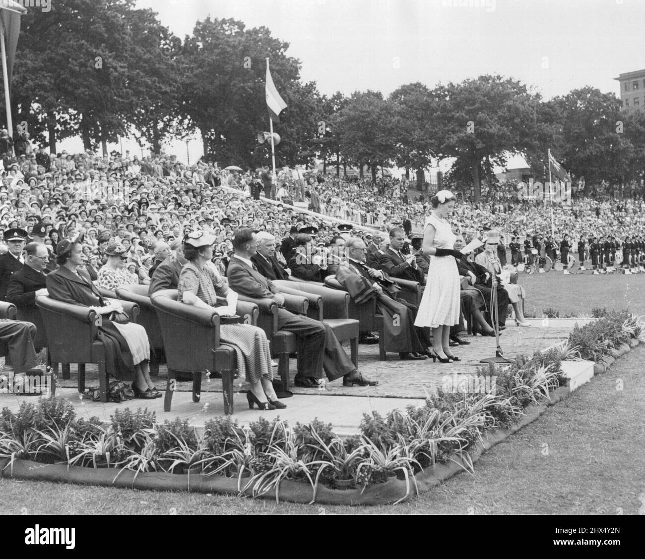Royal Tour. December 30, 1953 Stock Photo - Alamy