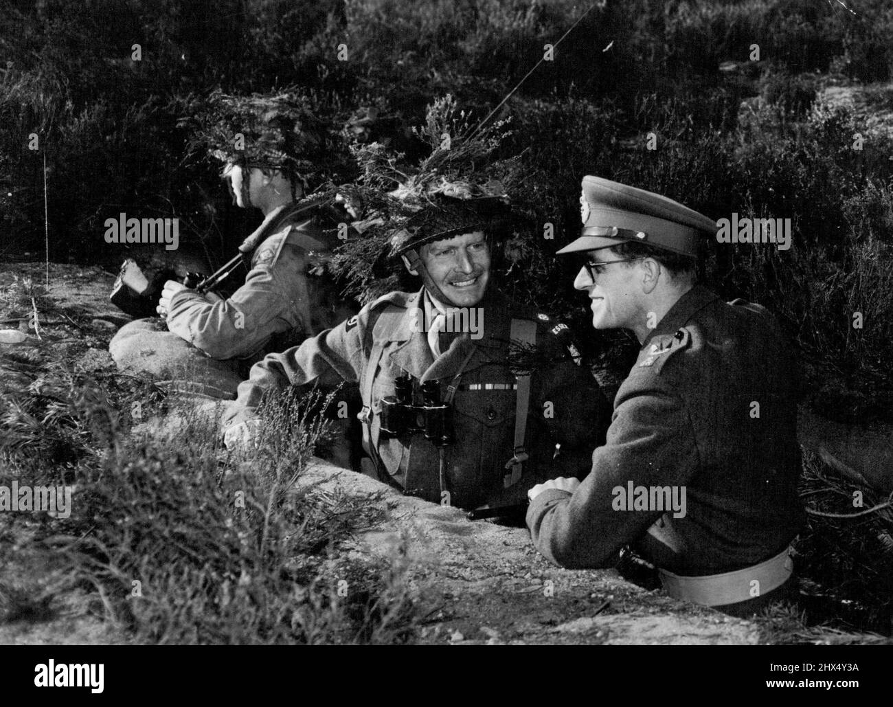 The Duke of Edinburgh in a slit trench. Field Marshal the Duke of ...